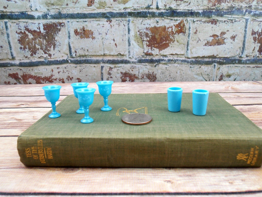 Barbie Doll Cups, Miniature Barbie Doll Kitchenware, Drinkware, Barbie ...
