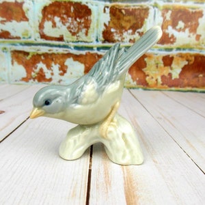 Bird Figurines Vintage Blue Bird Figurines Ceramic Birds | Etsy