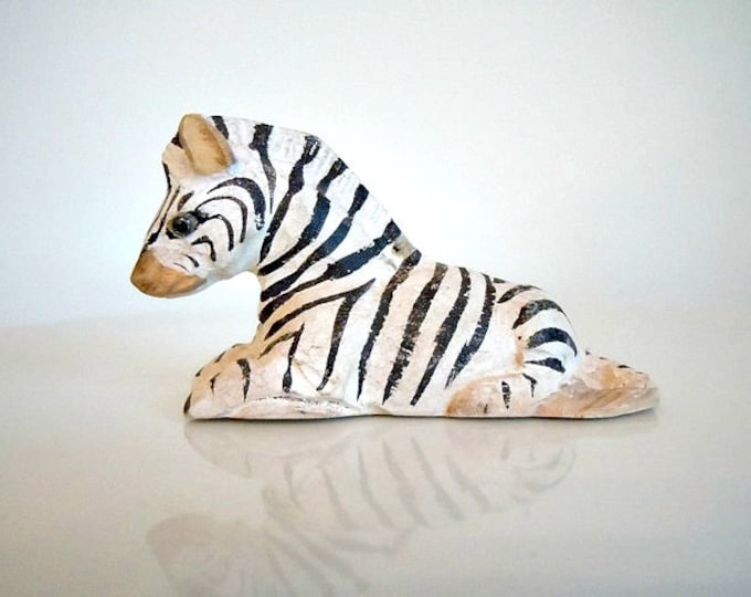 Zebra, Zebra Figurine, Zebra Statue, Wooden Zebra, Folk Art - Etsy