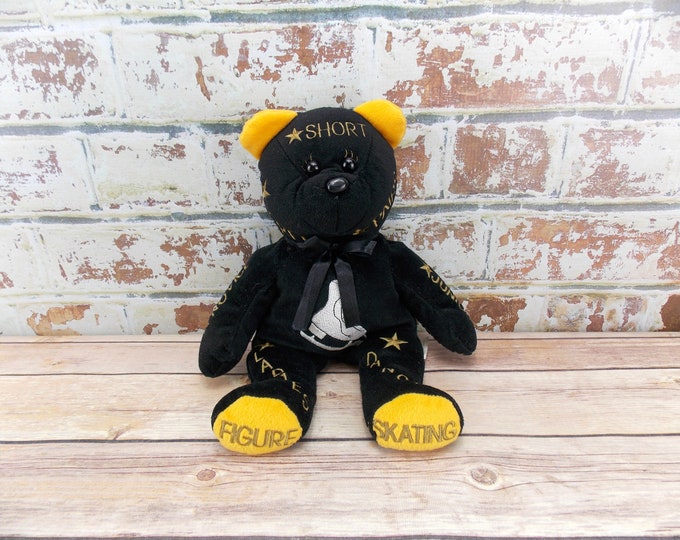Ice Skating Bear, Figure Skating Bear, Stuffed Animal Bear, Plush Bear ...