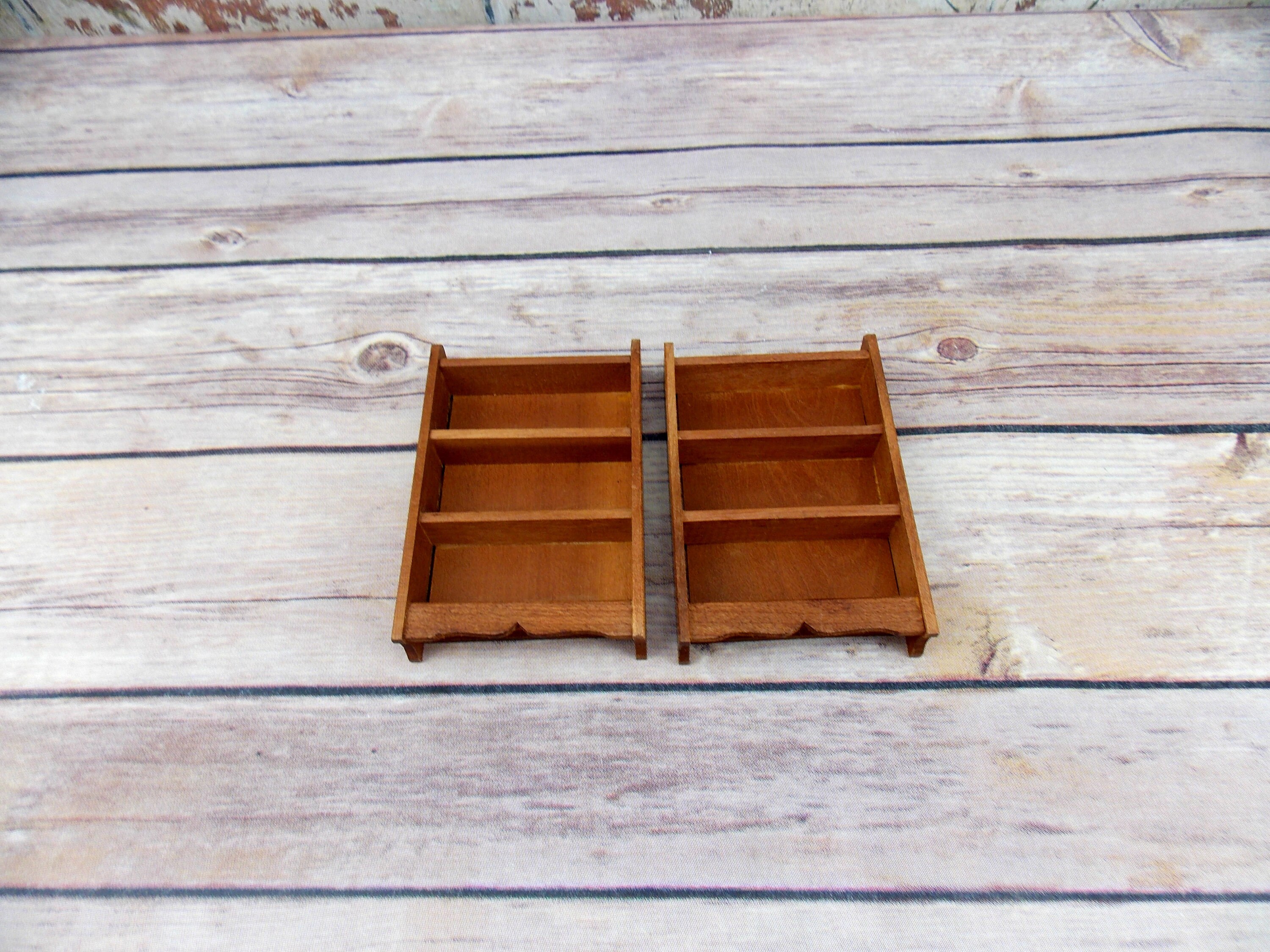 Shackman Miniature Wood Dollhouse Furniture Shelves | Etsy