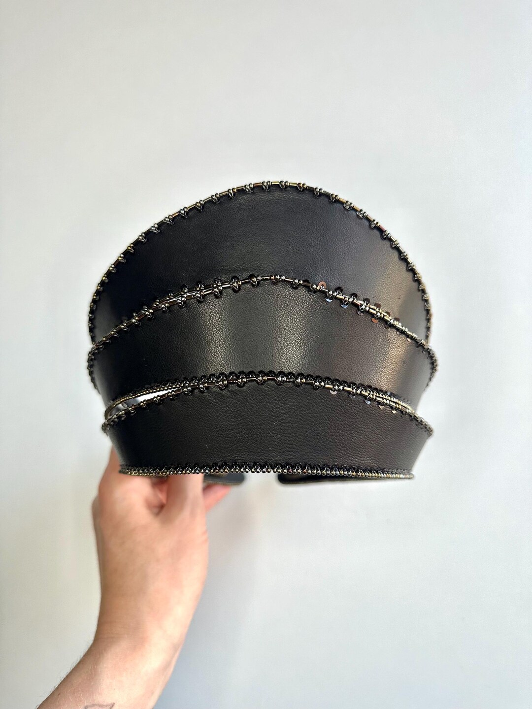 Kokoshnik - Headband - Genuine Leather - Etsy