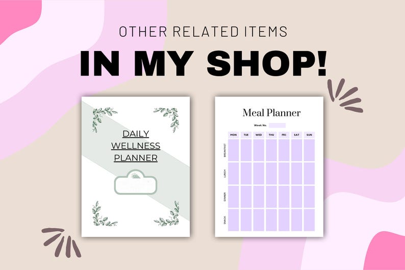 Girly Pink Digital Printable PDF Planner Bundle to Do List Shopping ...