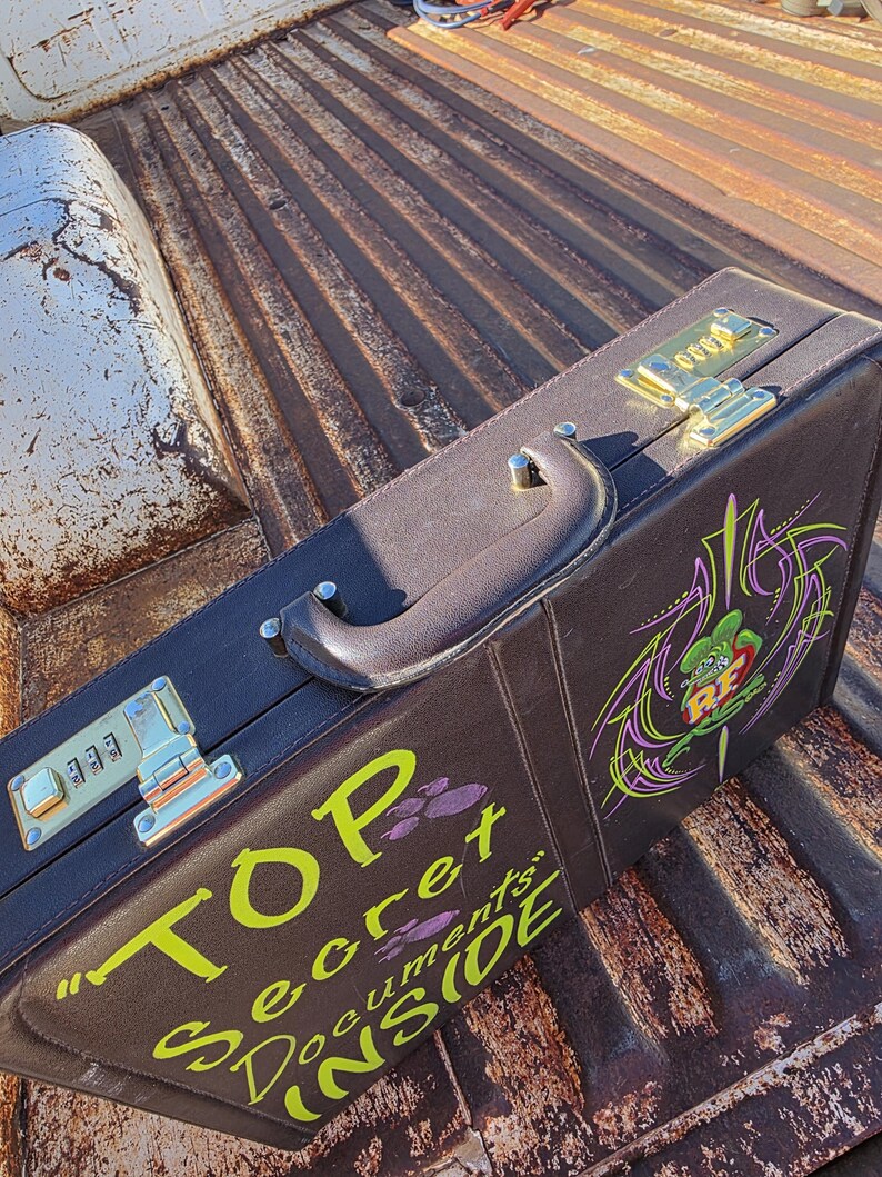 Vintage Briefcase With Rat Fink Art Garage Decoration Gift for Hot Rod ...