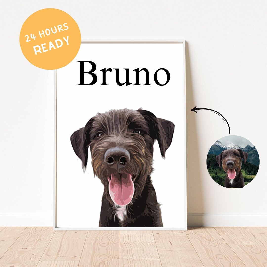 Personalized Pet Portraits | Pet Photo Digital Art | Custom Dog ...