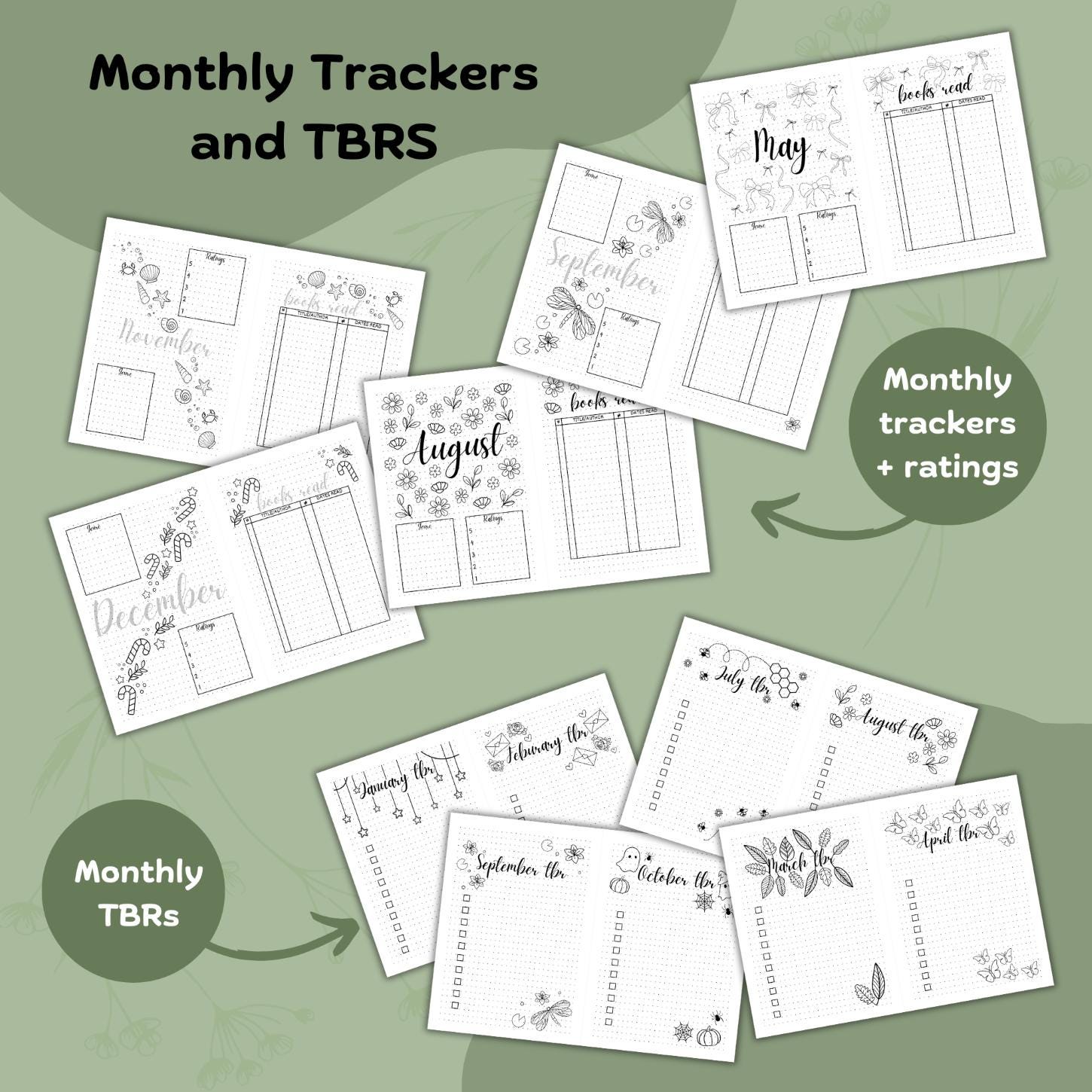 50 Book Printable Reading Journal, Colouring/coloring Reading Journal ...