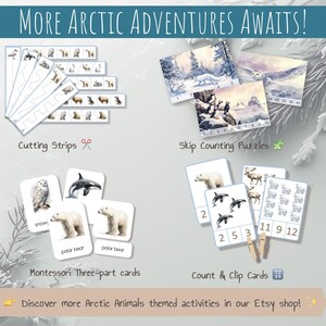 Arctic Animals Count & Clip Cards – Educational Counting Game – Toddler ...