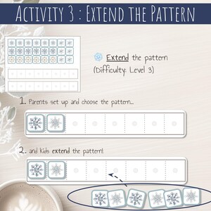 Snowflakes Pattern Cards – Pattern Recognition Games – Copy Complete ...