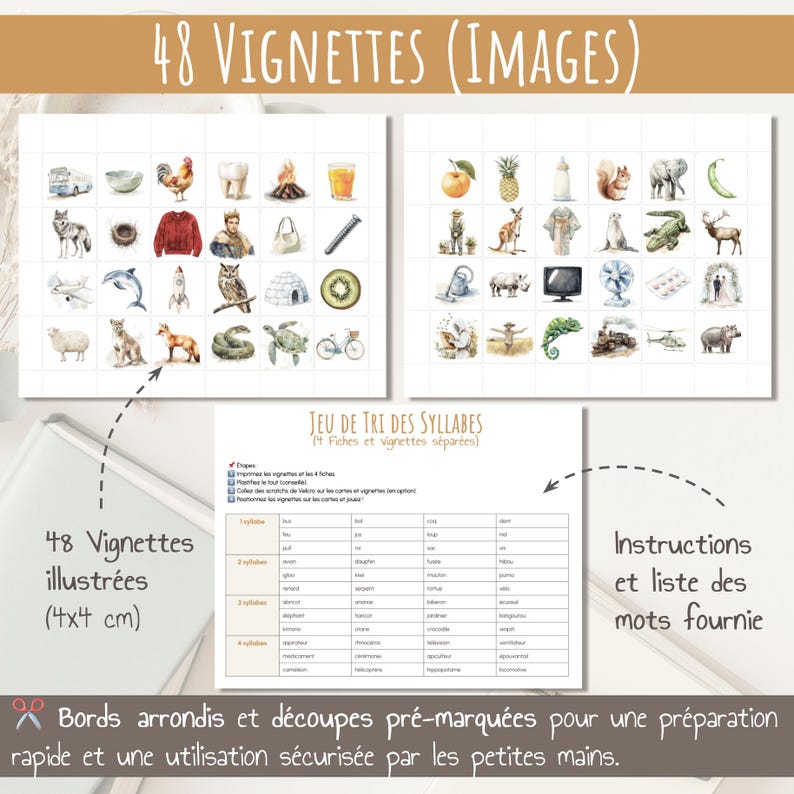 French Syllable Sorting Activity | Phonics Cards | Sort the Words ...