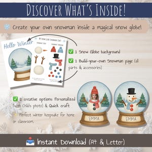 My Snow Globe Snowman Craft | Winter Craft Activity for Kids ...