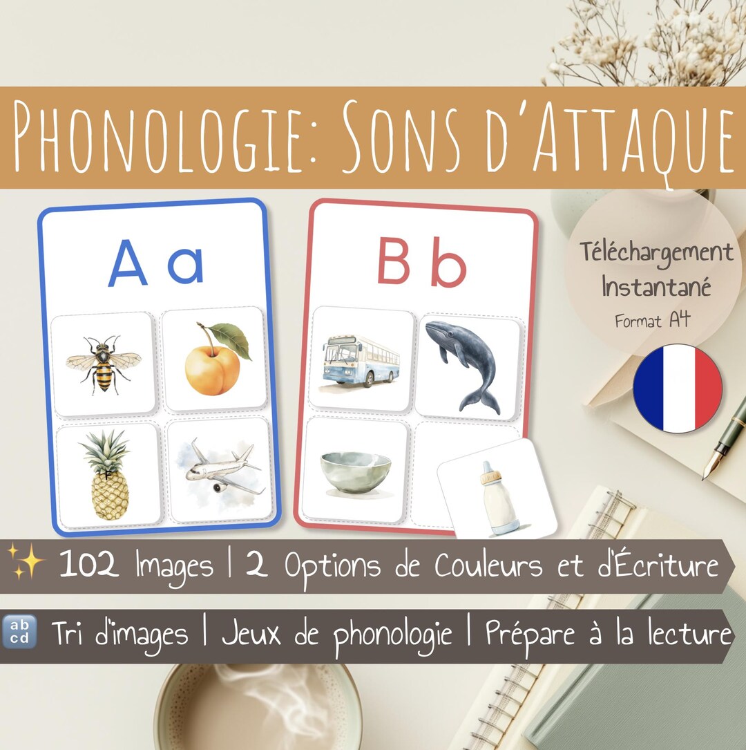 French Beginning Sounds Matching | Matching Initial Sounds | Phonics ...