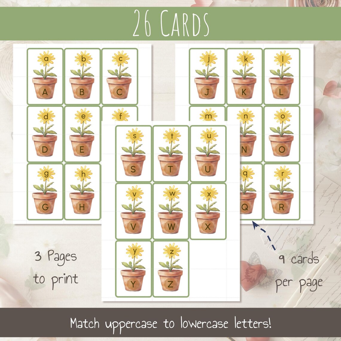 Spring Alphabet Match | Flower Alphabet Matching Activity | Flower ...