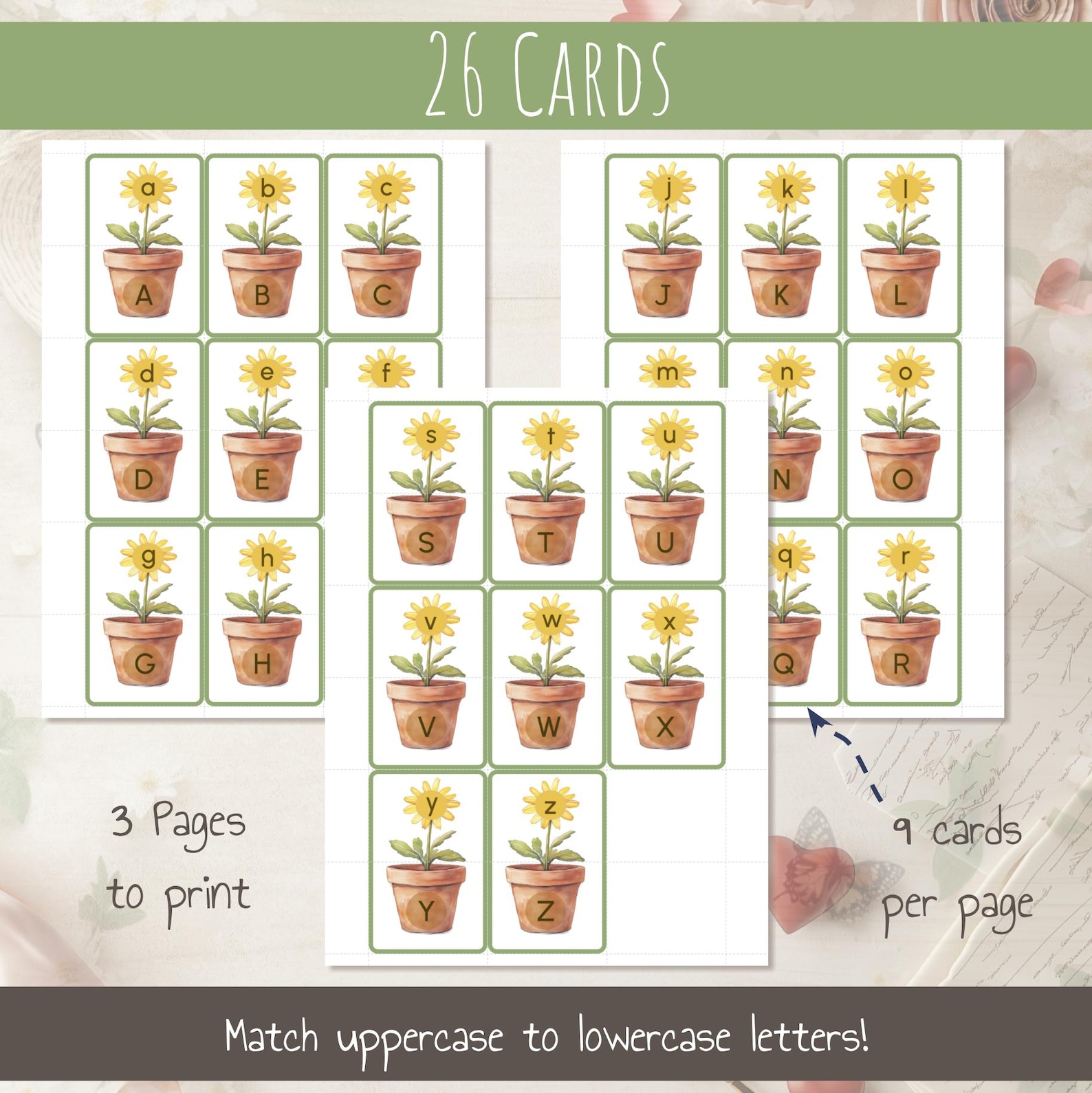 Spring Alphabet Match | Flower Alphabet Matching Activity | Flower ...
