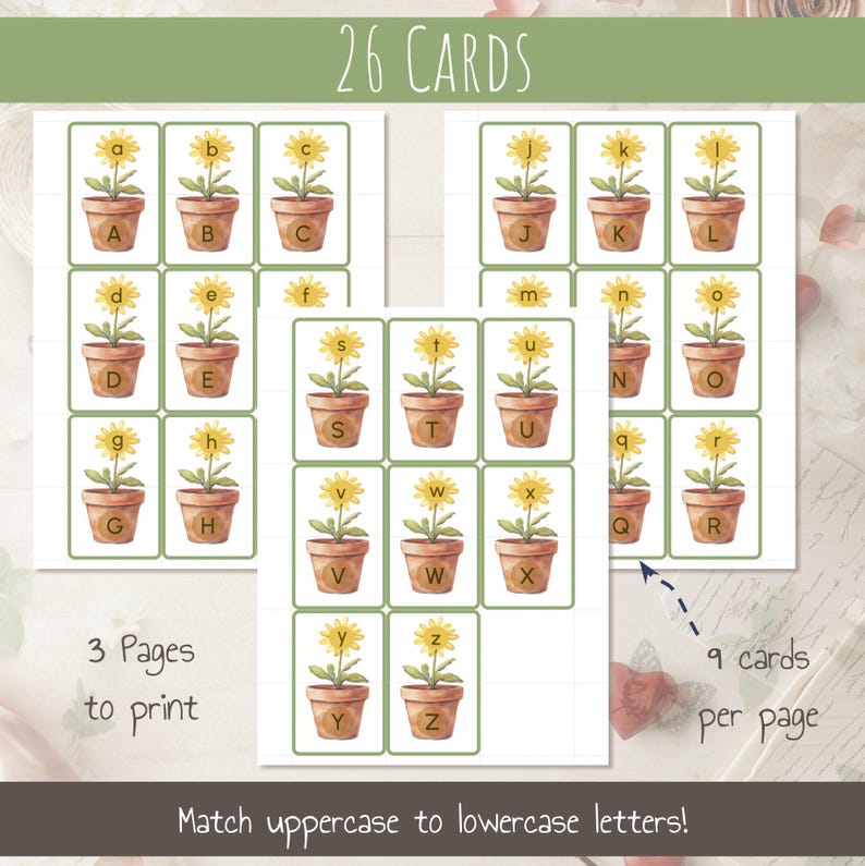 Spring Alphabet Match | Flower Alphabet Matching Activity | Flower ...