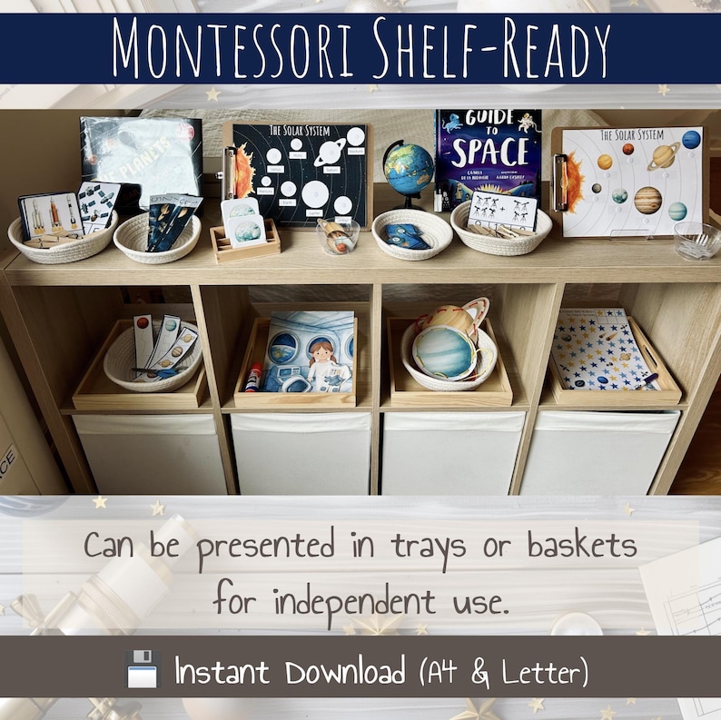 Space Unit Study | 12 Hands-on Montessori Space Activities PDF ...
