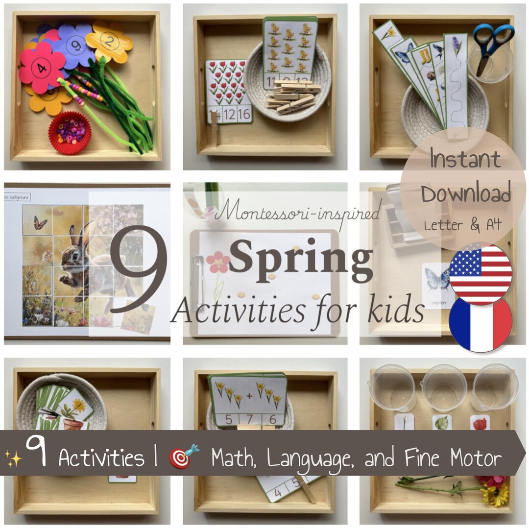 9 Spring Activities – Montessori Inspired – Toddler Preschool Printable ...