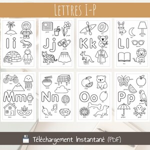 French Alphabet Coloring Pages | 26 A-Z Printable Sheets | Beginning ...