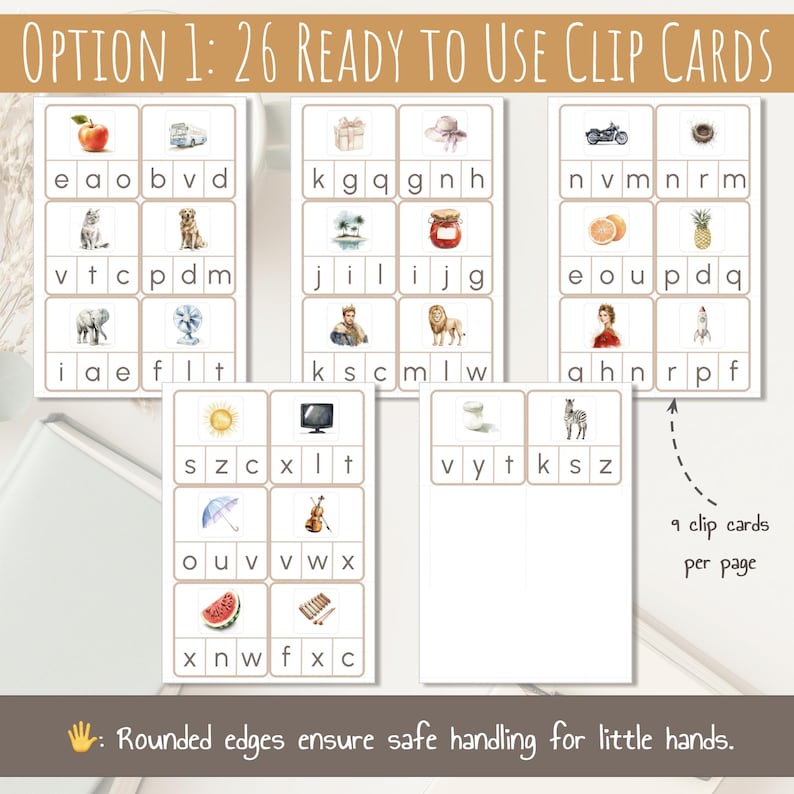 Beginning Sounds Clip Cards | Matching Initial Sounds | Phonics Cards ...
