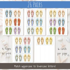Summer Alphabet Match | Flip-flop Alphabet Matching Activity | Flip ...