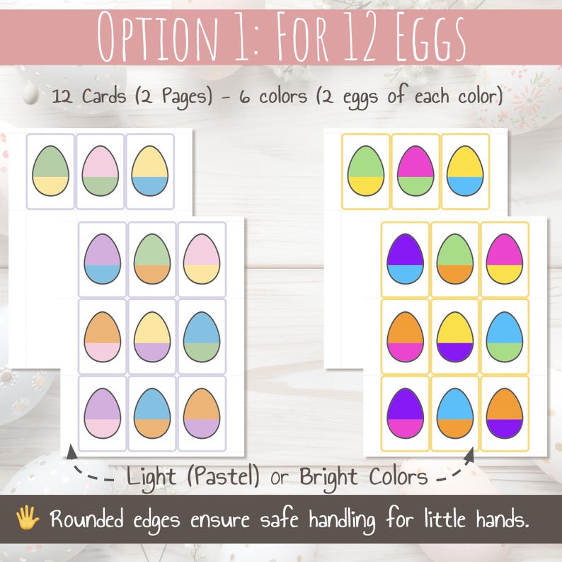 Easter Egg Match | Easter Egg Color Matching Game | Printable Plastic ...