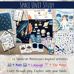 Space Unit Study | 12 Hands-on Montessori Space Activities PDF ...