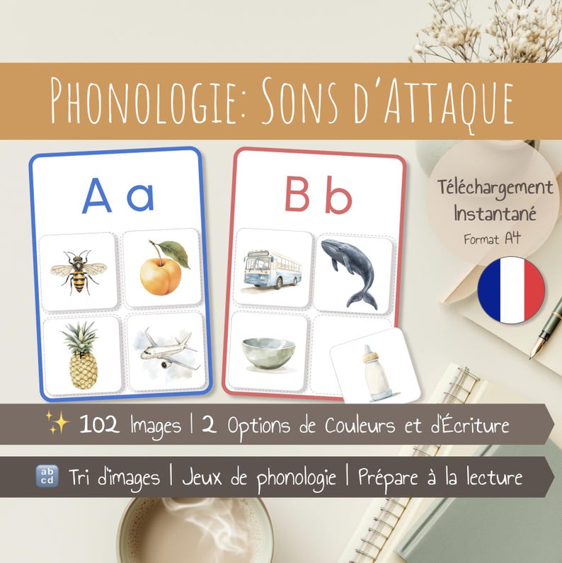 French Beginning Sounds Matching | Matching Initial Sounds | Phonics ...