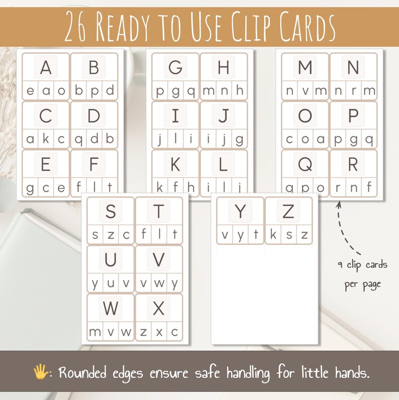 26 Alphabet Clip Cards | ABC Clip Cards | Letter Matching and ...