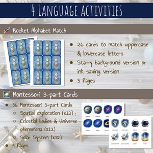 Space Unit Study | 12 Hands-on Montessori Space Activities PDF ...