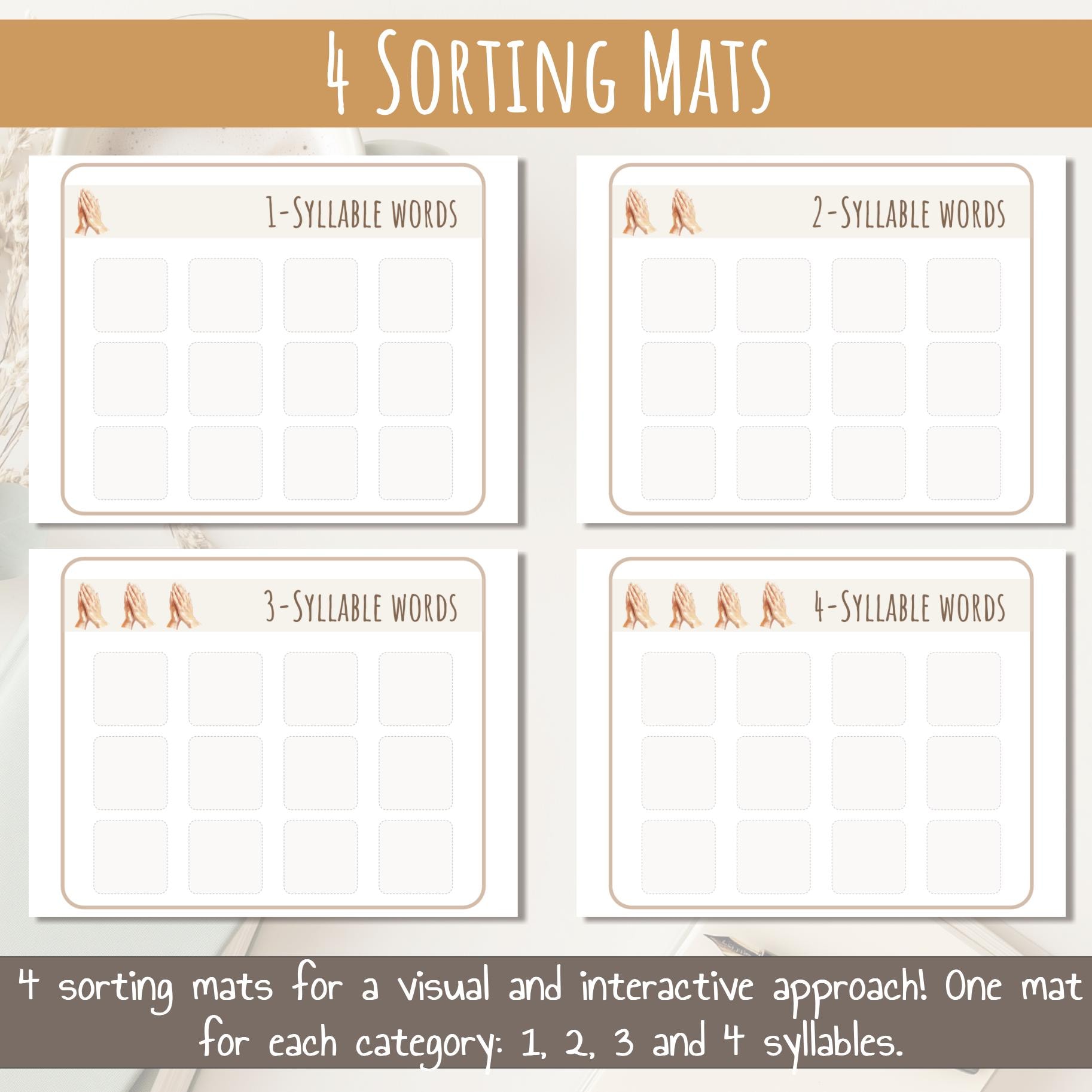 Syllable Sorting Activity | Phonics Cards | Sort the Words | Syllables ...