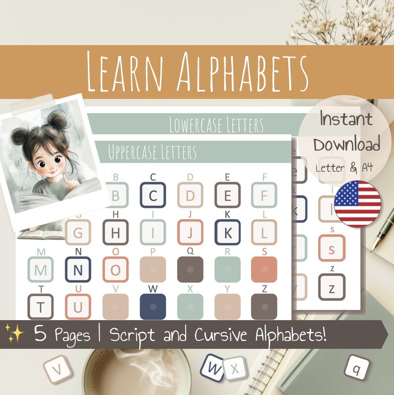 Learn Alphabets Uppercase and Lowercase Alphabet Matching Activity ...