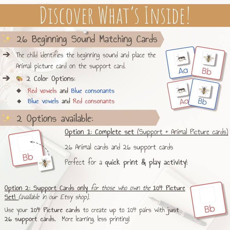 Beginning Sounds Matching Activity | Matching Initial Sounds | Phonics ...