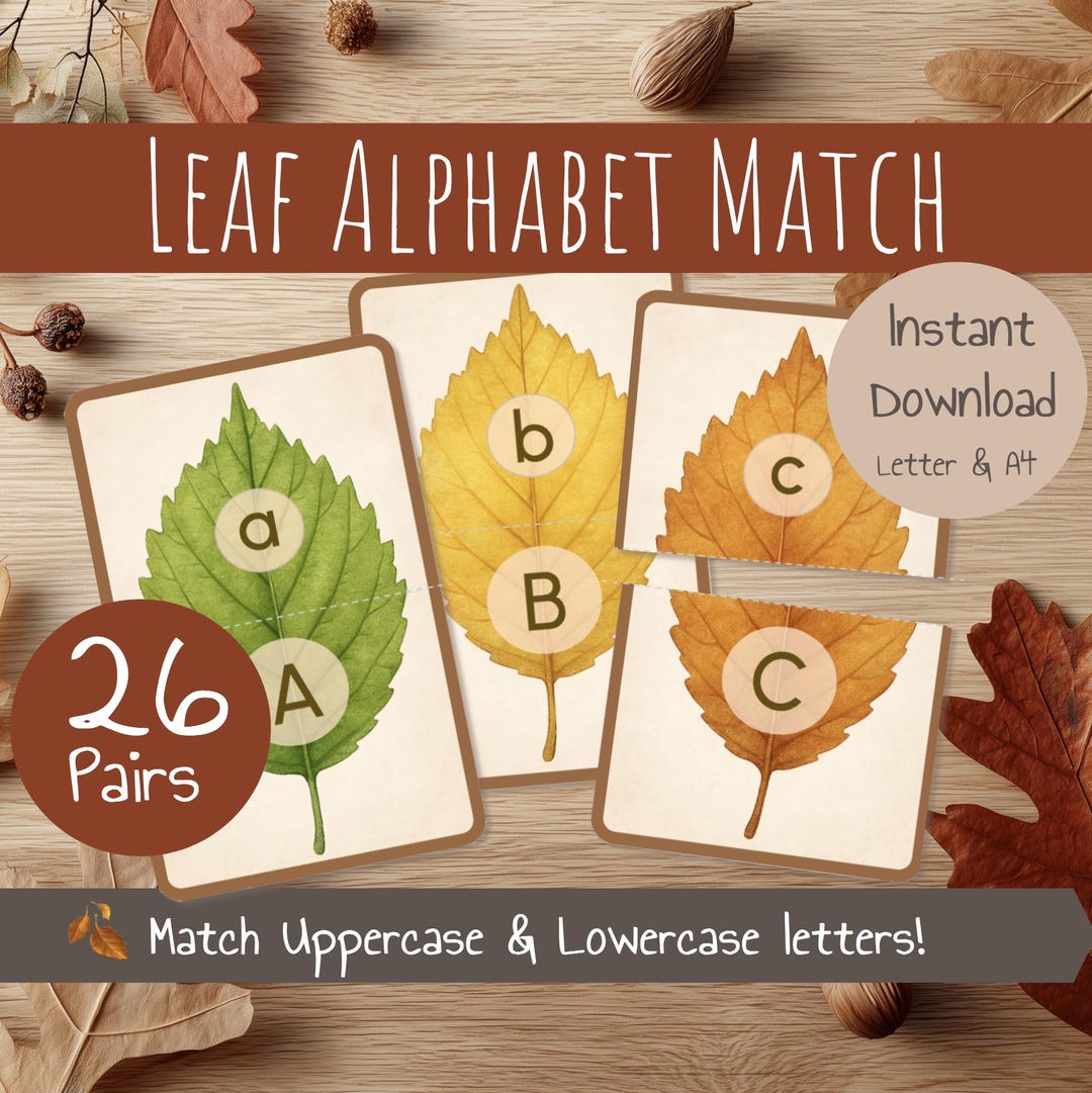 Autumn Alphabet Match | Leaf Alphabet Matching Activity | Fall Autumn ...