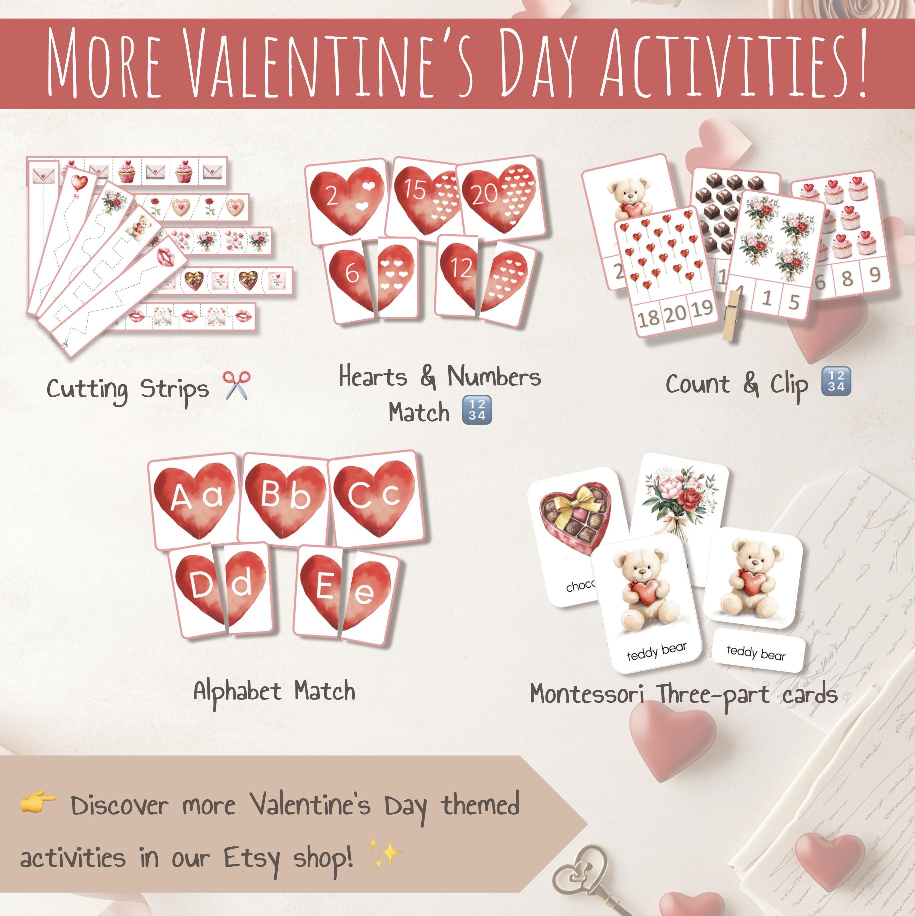 Alphabet Matching Activity – Valentine's Day Letter Matching – Hearts ...