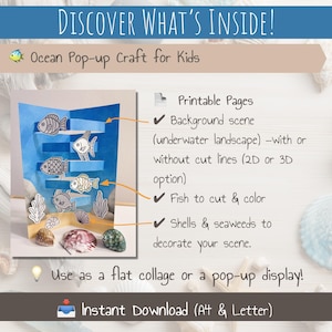 Ocean Pop-up Craft | 2D & 3D Under the Sea Activity | Cut and Paste ...