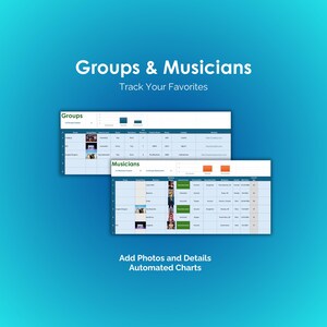 Music Collection Tracker Spreadsheet Template Vinyl Record Database ...
