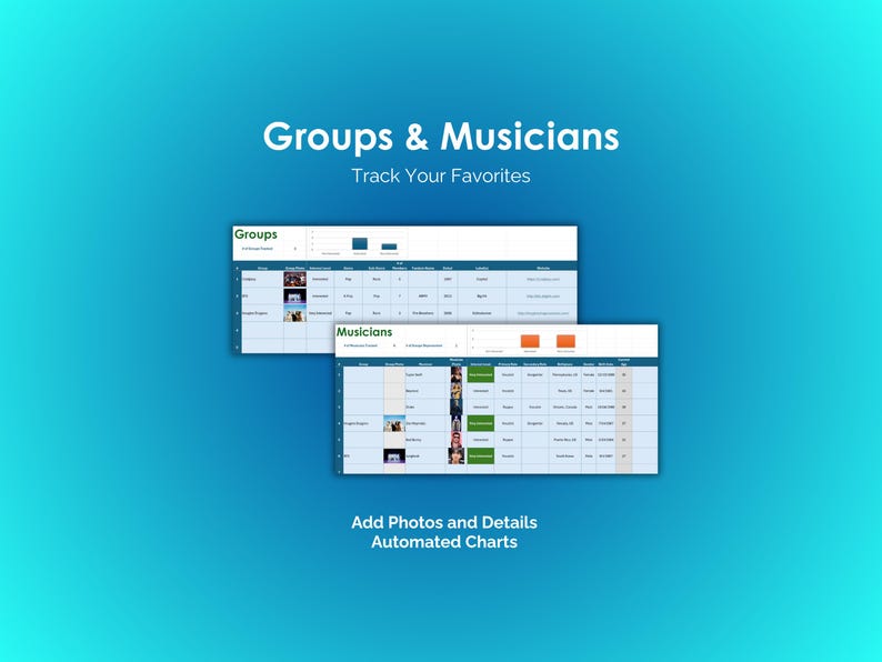 Music Collection Tracker Spreadsheet Template Vinyl Record Database ...