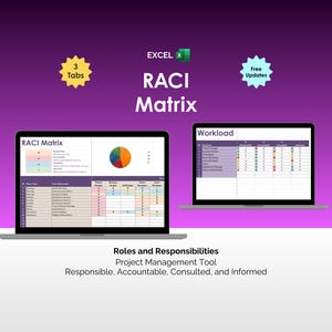 RACI Matrix - Project Management Excel Tool - Visually Identify Roles ...