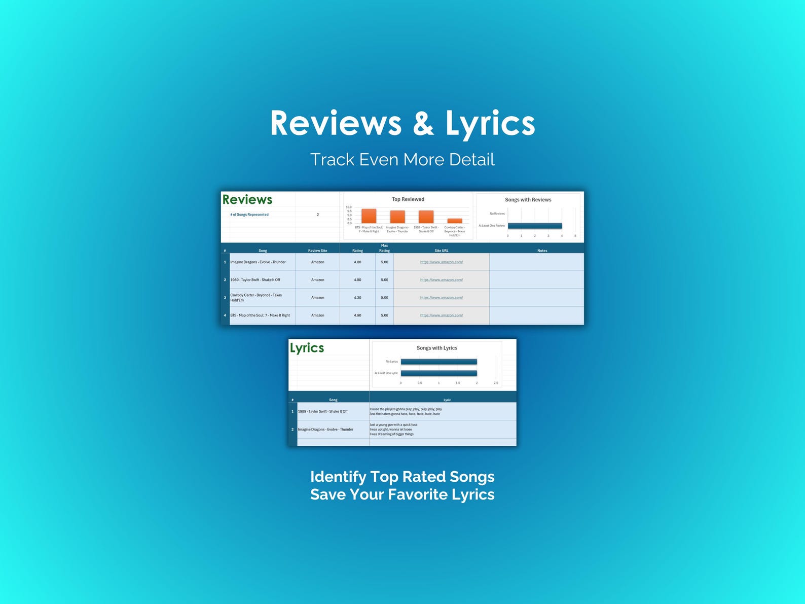 Music Collection Tracker Spreadsheet Template Vinyl Record Database ...