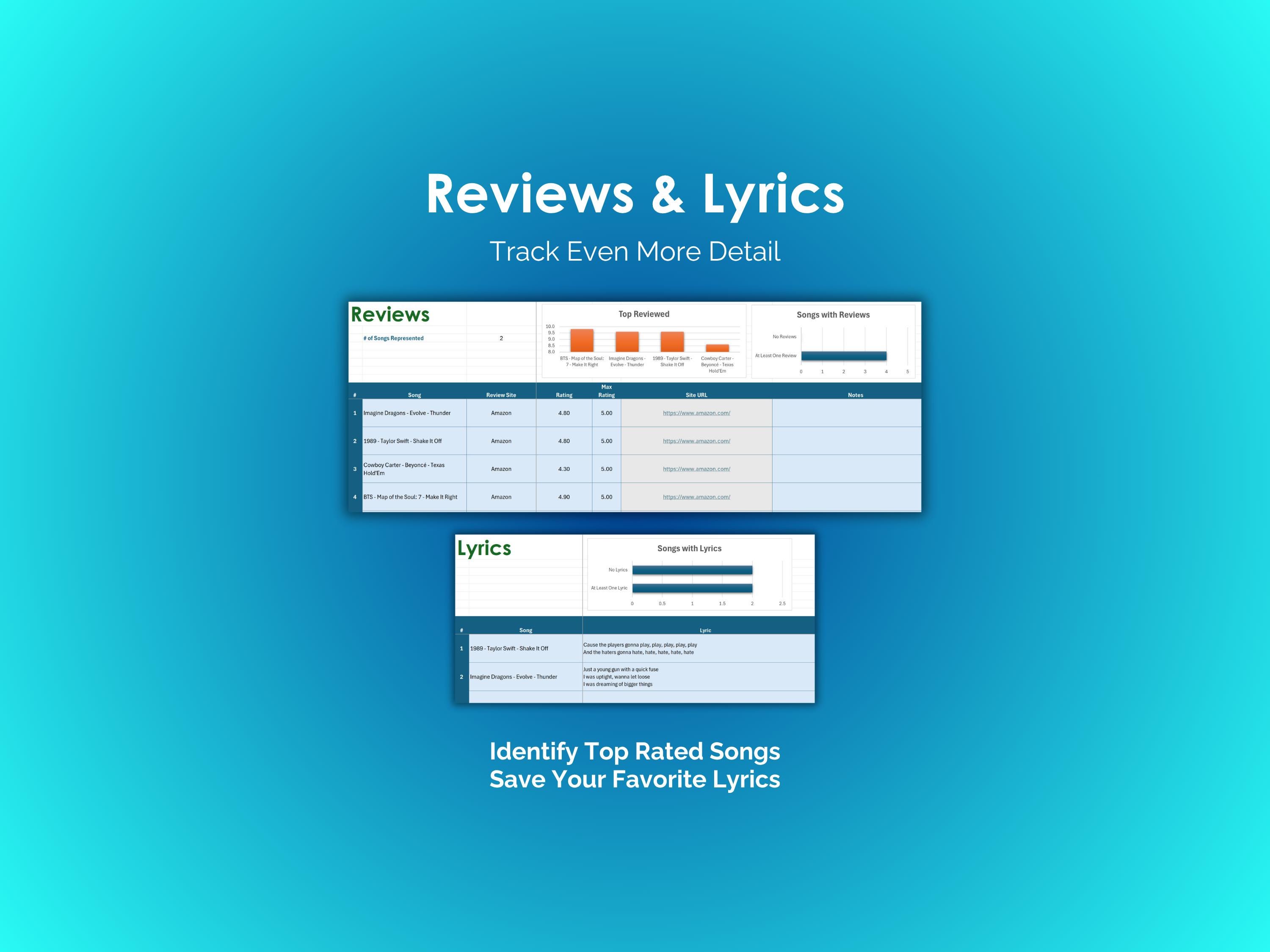 Music Collection Tracker Spreadsheet Template Vinyl Record Database ...