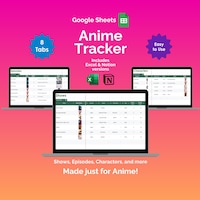 Simple Google Sheets Anime Tracker Template | Track Episodes, Ratings ...