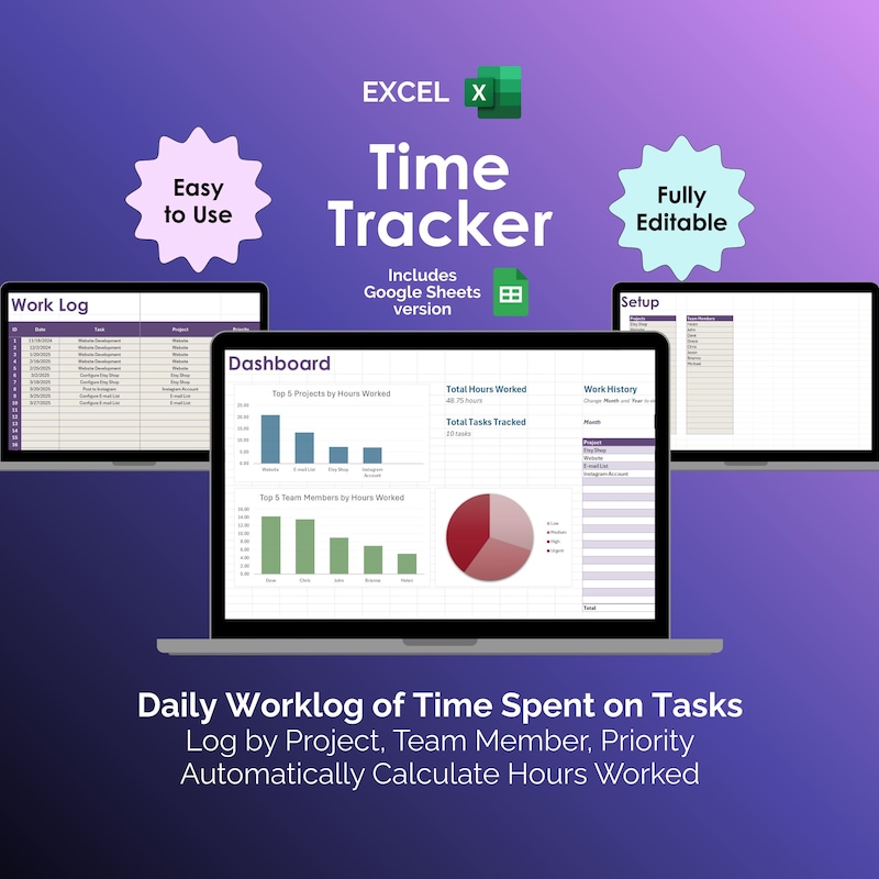 Team Timesheet Tracker - Etsy