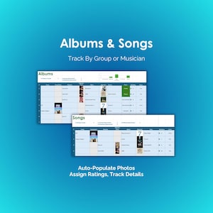 Music Collection Tracker Spreadsheet Template Vinyl Record Database ...