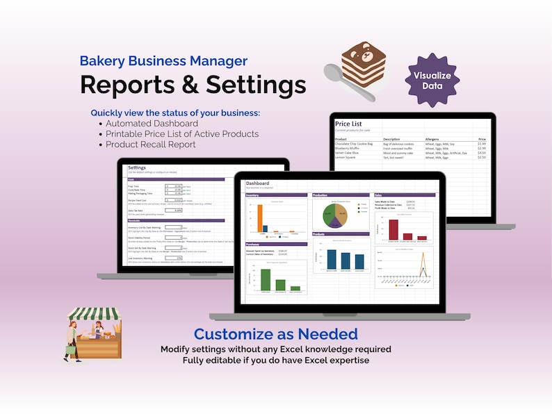 Bakery Business Planner Template Google Sheets Spreadsheet Cost ...