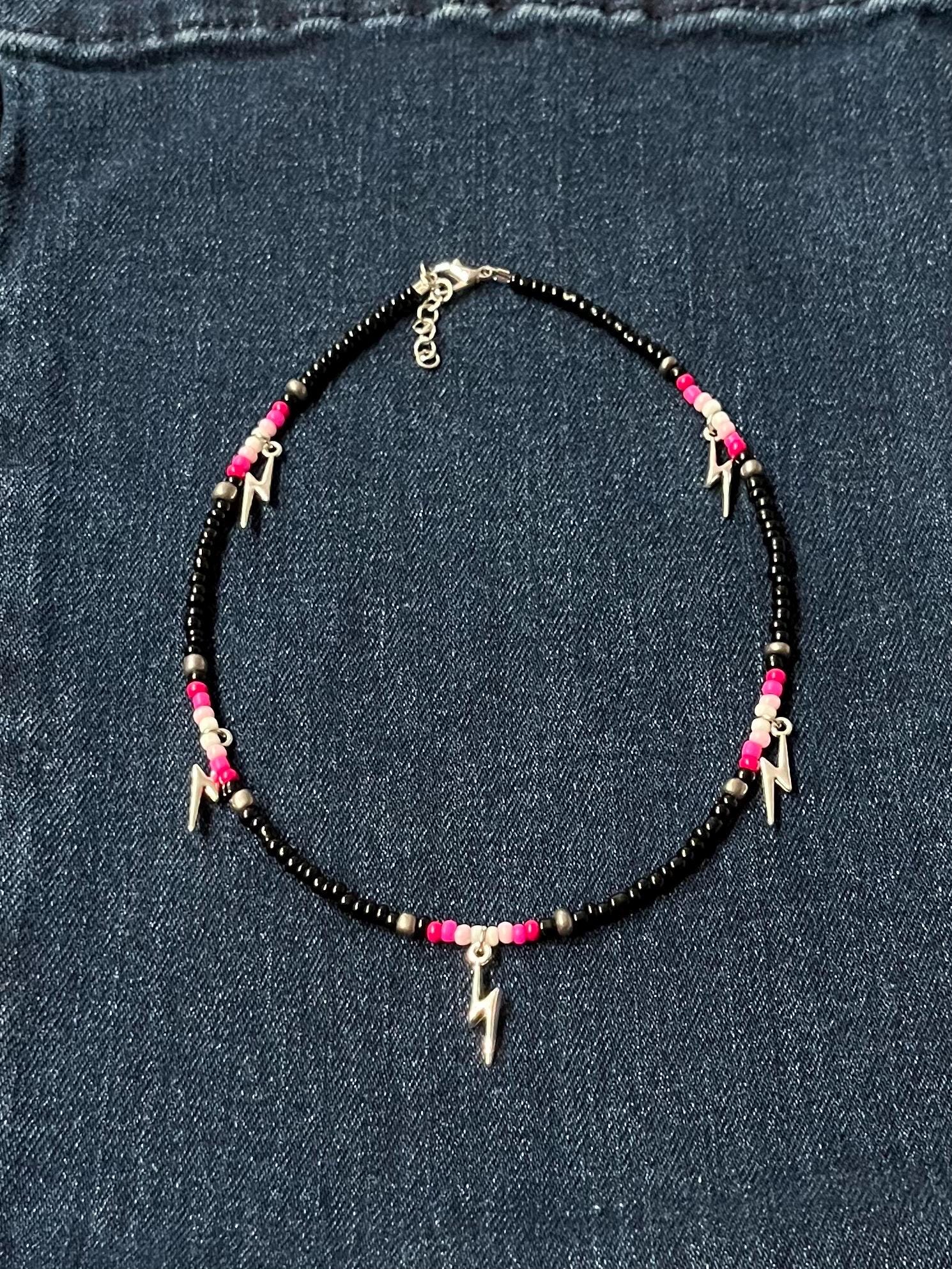 Lightning Bolt Beaded Necklace - Etsy