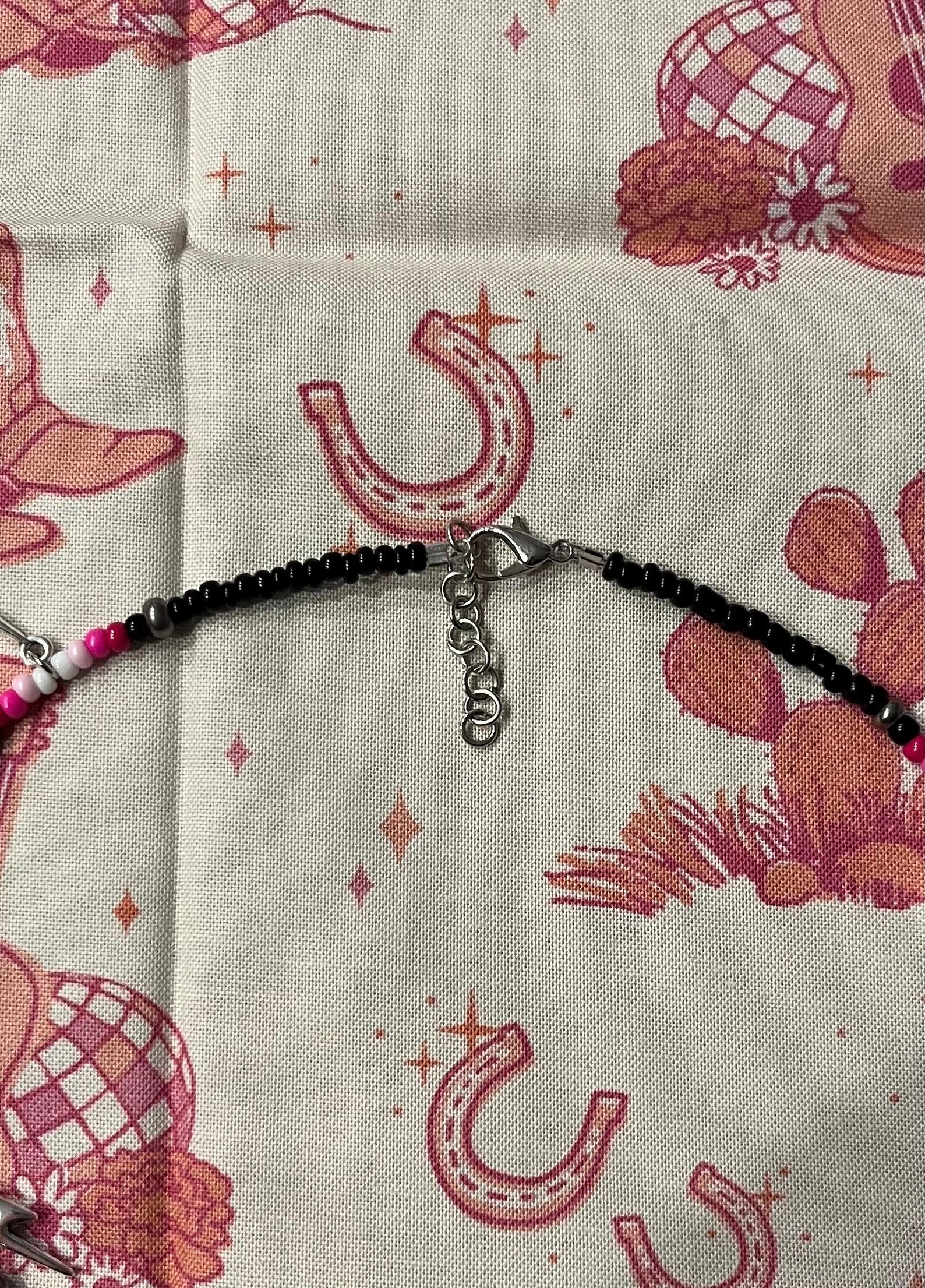 Lightning Bolt Beaded Necklace - Etsy