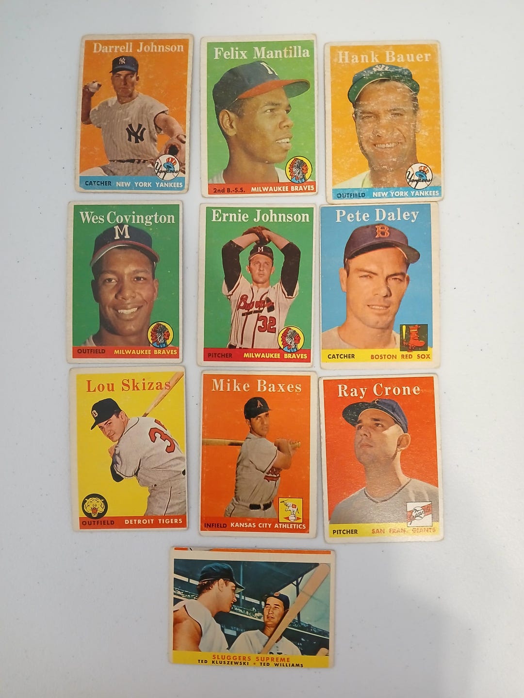 Topps 1958 Baseball Cards - Etsy