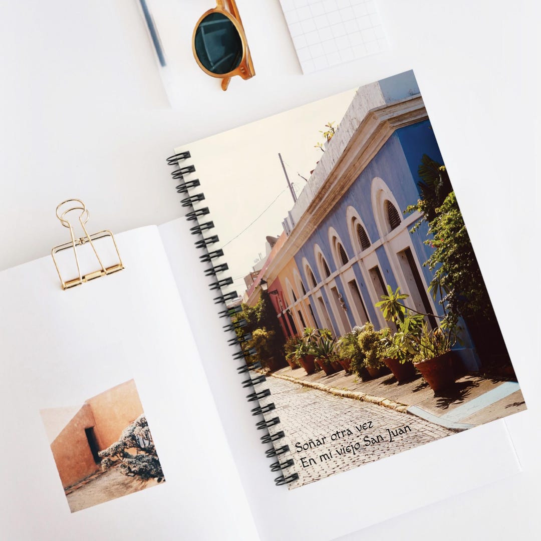 Personalized Viejo San Juan Spiral Notebook, Puerto Rico Photography ...