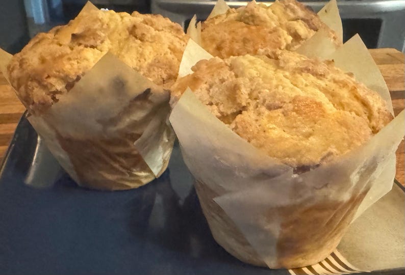 Delicious Jumbo Peaches and Cream Muffins - Set of 4! - Etsy