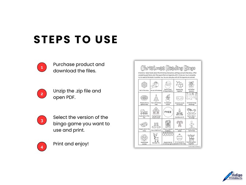 Children's Christmas Reading Bingo, Reading Log, Holiday Activity, Book ...