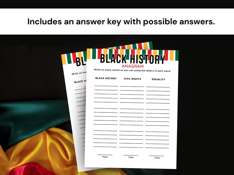 Black History Month, Black History Games, Anagram, Word Games, Trivia ...